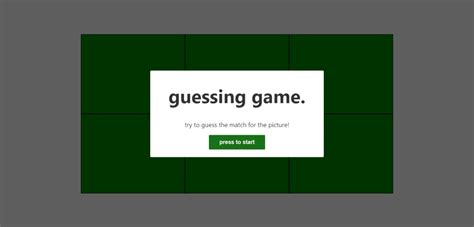 Github Tapiwa5217javascript Guessing Game A Game Created In Javascript For Matching Pictures
