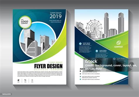Template Vektor Abstrak Bisnis Desain Brosur Mencakup Tata Letak Modern