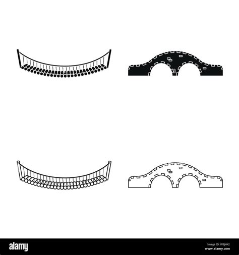 Isolated Object Of Connection And Design Symbol Set Of Connection And Side Stock Vector