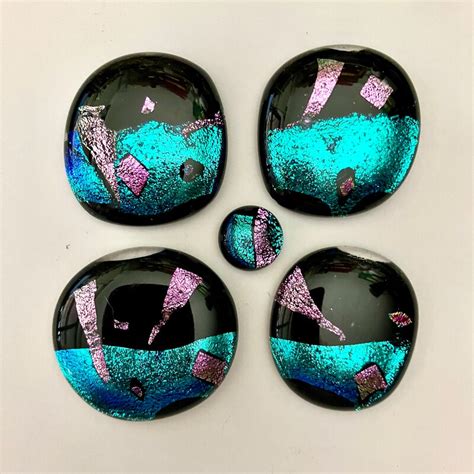 Dichroic Glass Knobs Etsy