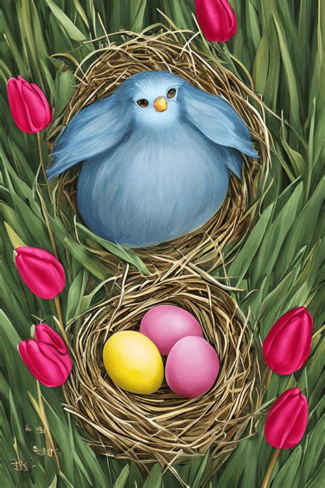 Spring Scented Bird Nest Graphic · Creative Fabrica