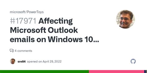 Affecting Microsoft Outlook Emails On Windows 10w Pro · Issue 17971