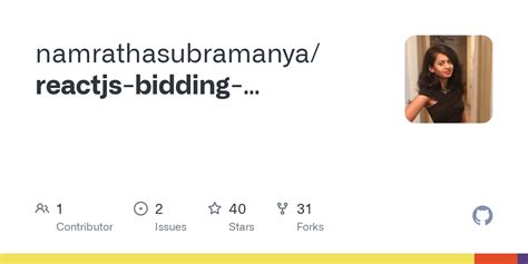 Github Namrathasubramanya Reactjs Bidding Dashboard