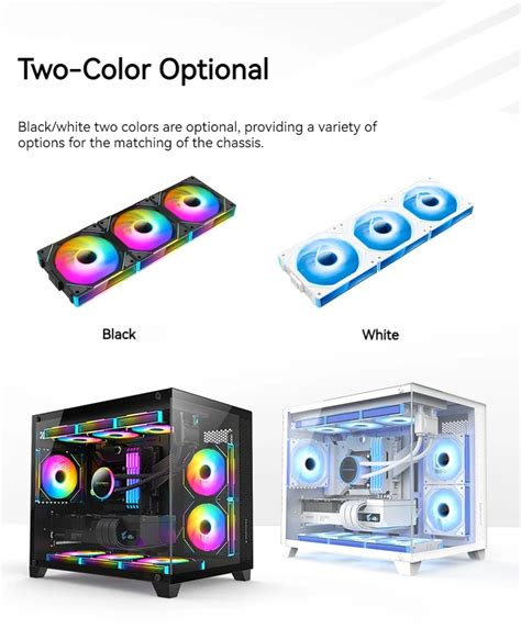 Teucer Jm 1 Pc 냉각 케이스 선풍기 Argb 미러 사이클 조명 효과 무선 스티칭 Pwm 수냉 360mm Cpu