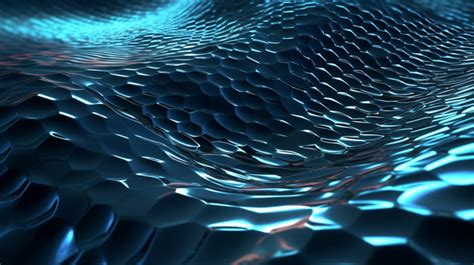 3d Illustration Of Reflective Surface With Mesh Digital Wave Technology Background Digital