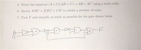 Solved Prove The Equation A C AB C AB AC Using A Chegg