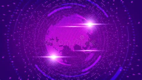 global network connection abstract earth map big data visualization
