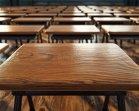 Collaborative Learning Environment Desks Arranged For Group Activities In A Modern Classroom