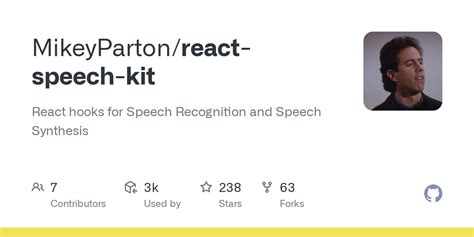 Github Mikeyparton React Speech Kit React Hooks For Speech Recognition And Speech Synthesis