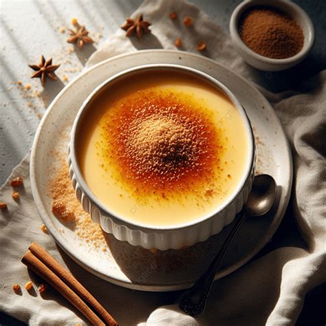 Tasty Custard Background Mango Custard Jelly And Coca Powder Plate