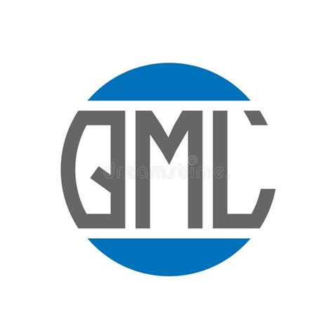 Qml Letter Logo Design On White Background Qml Creative Initials Circle Logo Concept Stock