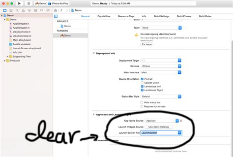 Ios Launch Screen Illegal Configuration Xcode 64 Stack Overflow