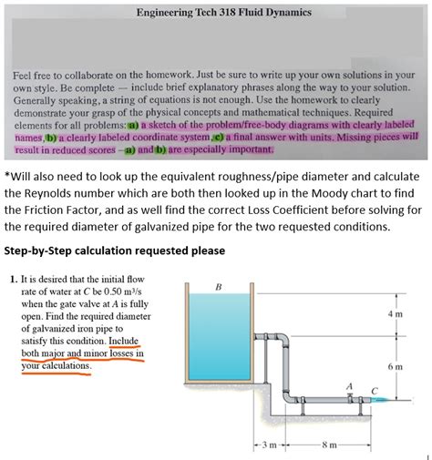 Solved Engineering Tech 318 Fluid Dynamics Feel Free To Chegg Com