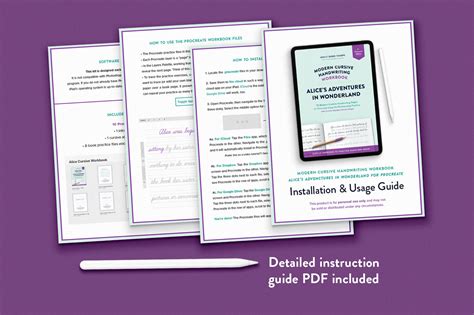 Alice In Wonderland Cursive Handwriting Procreate Kit Molly Suber Thorpe