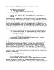 Interactive 2b ICD 10 CM Outpatient Coding And Guidelines Part II