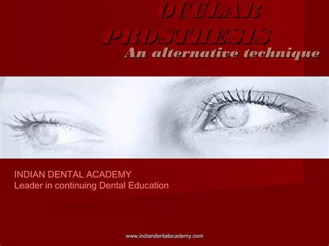 Ocular Prosthesis Final Certified Fixed Orthodontic Courses By Indian
