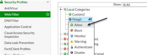 Configure Web Filtering In Fortigate