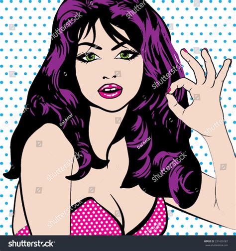 Pop Art Woman Vector Illustration Stock Vector Royalty Free 337420187