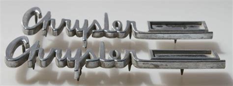 Purchase Two Chrysler Emblems Script Vintage 7 3 4 Long Motorcycle In