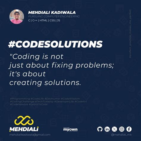 Coding Fixing Problems With Code Solutions Mehdiali Kadiwala Posted