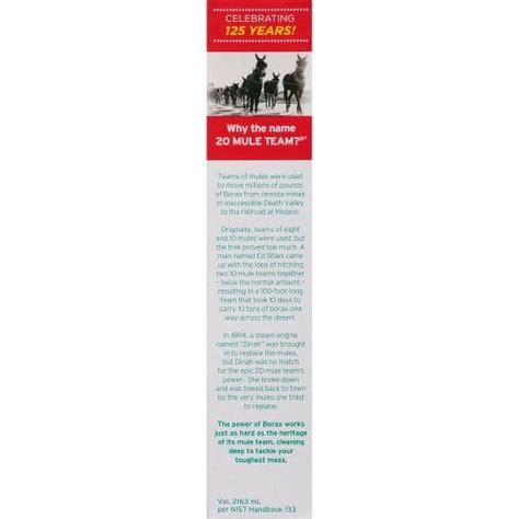 Twenty Mule Team Borax Detergent Booster And Multi Purpose Household Cleaner 65 Oz Box 8 Pack