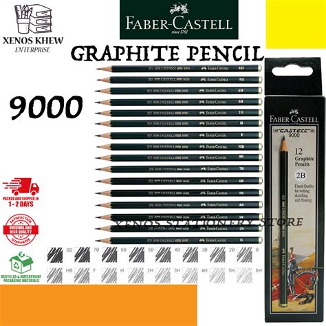 FABER CASTELL 9000 GRAPHITE PENCIL 9000 H 2H 2B 3B 4B 5B