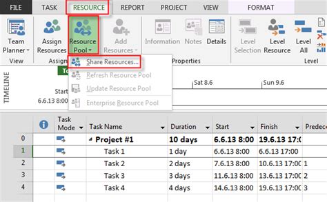 resource pool and tasks in ms project 2013 nenad trajkovski
