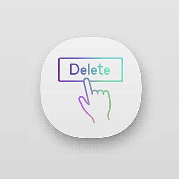 Delete Button Click App Icon Mouse App Application Vector Mouse App