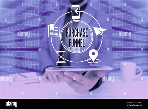 Text Showing Inspiration Purchase Funnel Business Concept Consumer Model Which Illustrates