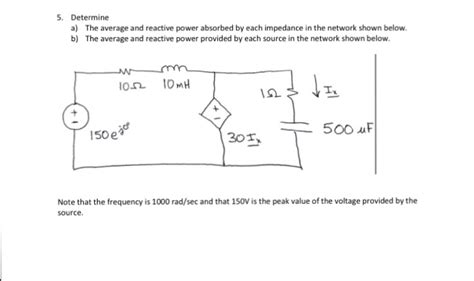 Solved Determine The Average And Reactive Power Absorbed By