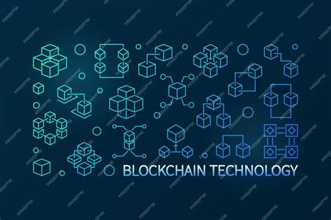 Premium Vector Blockchain Technology Blue Modern Round Vector