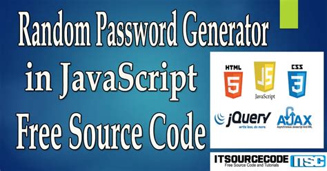 Random Password Generator In Javascript With Source Code