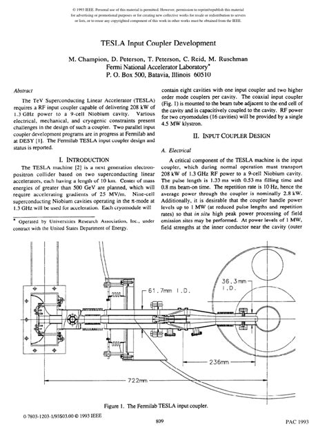 Pdf Tesla Input Coupler Development