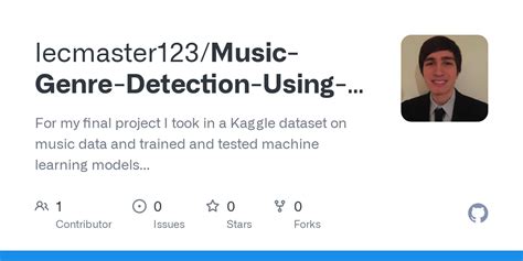 github lecmaster123 music genre detection using features of audio files for my final project