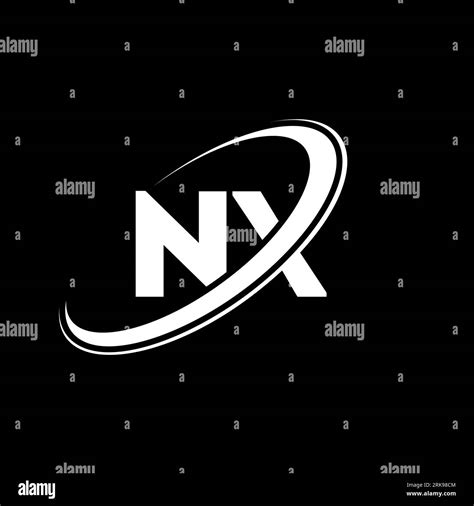 NX N X Letter Logo Design Initial Letter NX Linked Circle Uppercase