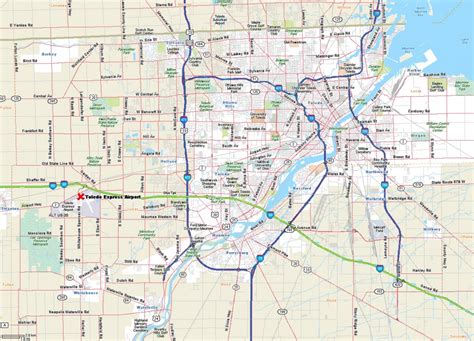 Road Map Of Toledo Ohio