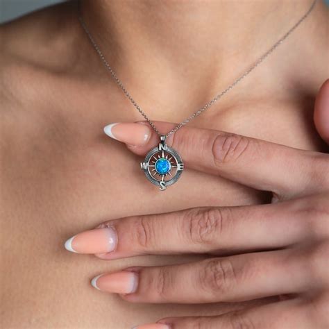 Compass Necklace Etsy