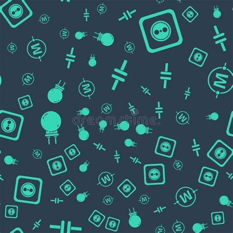 Set Electric Circuit Scheme Electrical Outlet Light Emitting Diode And Electric Circuit Scheme