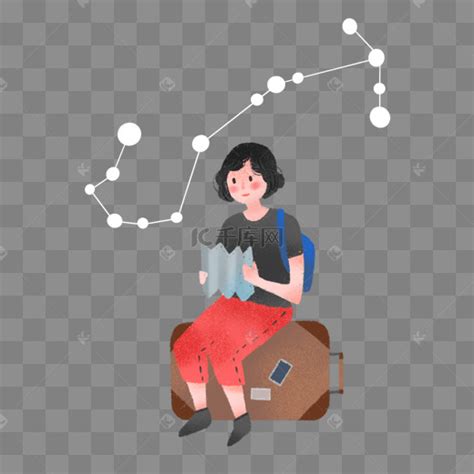 手绘天蝎座拟人可爱女孩图片 手绘天蝎座拟人可爱女孩图片素材免费下载 千库网