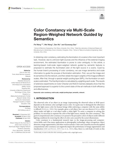 pdf color constancy via multi scale region weighed network guided by