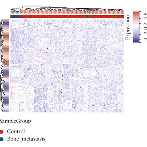 Differentially Expressed Genes Between Breast Cancer Nonbone Metastasis