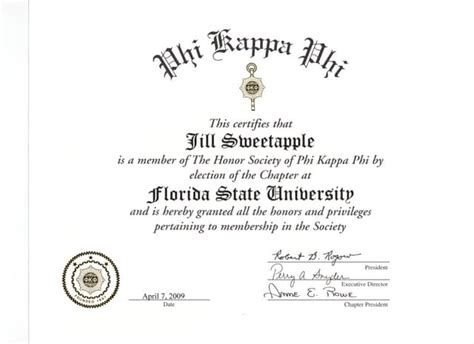 Phi Kappa Phi Certificate Pdf