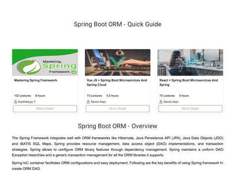 Solution Spring Boot Orm Quick Guide Studypool