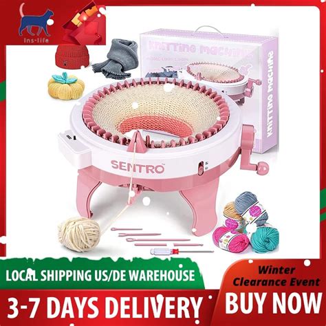 스마트 직조 라운드 직조기 48 바늘 뜨개질 기계 키트 Diy 니트 스카프 모자 양말용 회전 더블 니트 직조기 기계 키트 Aliexpress