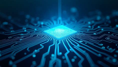 Central Processing Unit Microchip On Circuit Board Stock Image Image