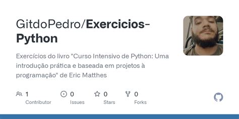 GitHub GitdoPedro Exercicios Python Exercícios do livro Curso
