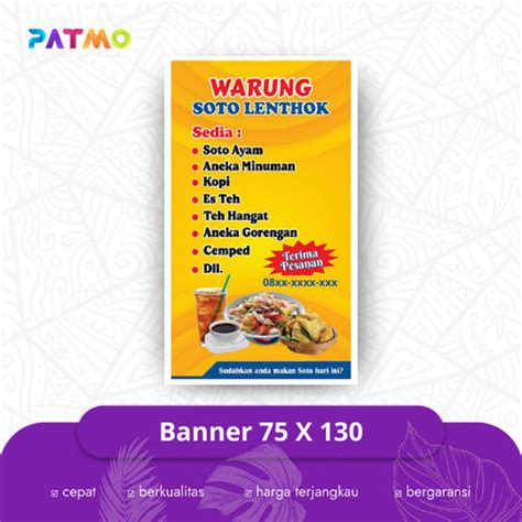 Jual Banner Spanduk Mmt Warung Restoran Stand Makanan Template 4