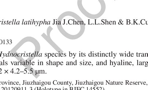 A Fresh Basidiocarp Of Hydnocristella Latihypha Holotype Scale Bars