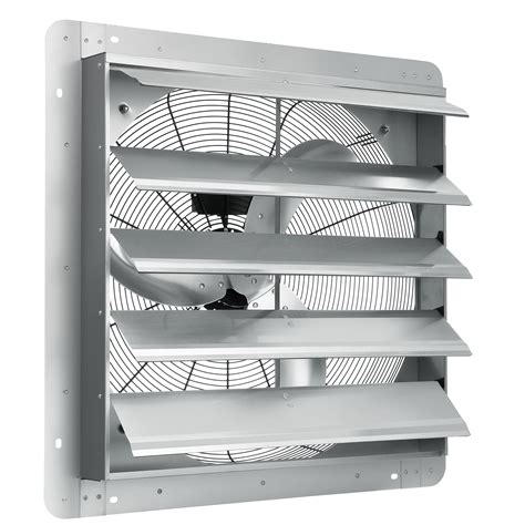 Bentism Shutter Exhaust Fan Shop Exhaust Fan 24 Wall Mounted Aluminum
