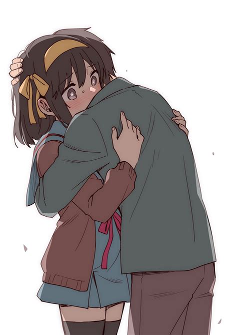 Suzumiya Haruhi And Kyon Suzumiya Haruhi No Yuuutsu Drawn By Taiki